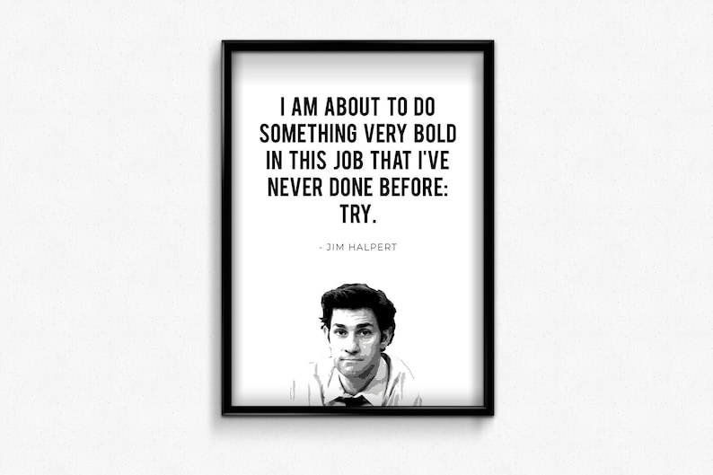 Jim Halpert Quote Print, the Office TV Show Poster (digital Download ...