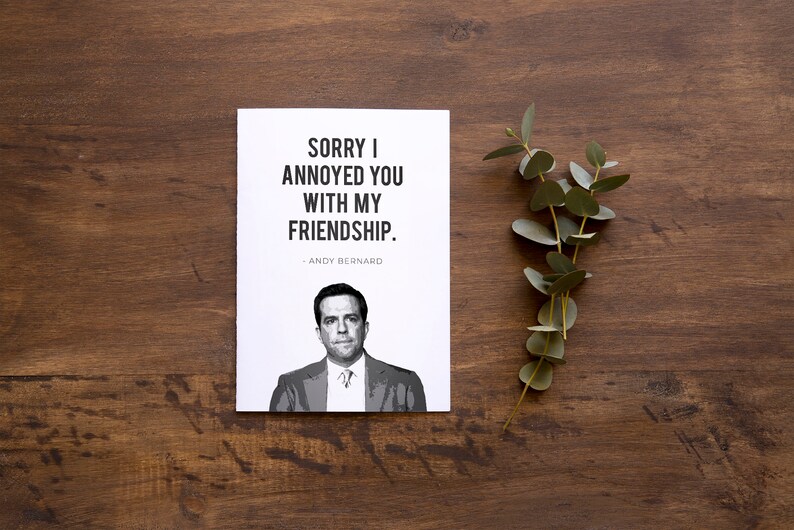 Andy Bernard Quote the Office TV Show Printable Wall Art | Etsy