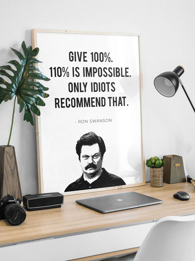 Ron Swanson Quote, Parks and Rec TV Show, Printable Wall Art Instant ...
