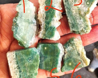 Raw Green Jasper - Etsy