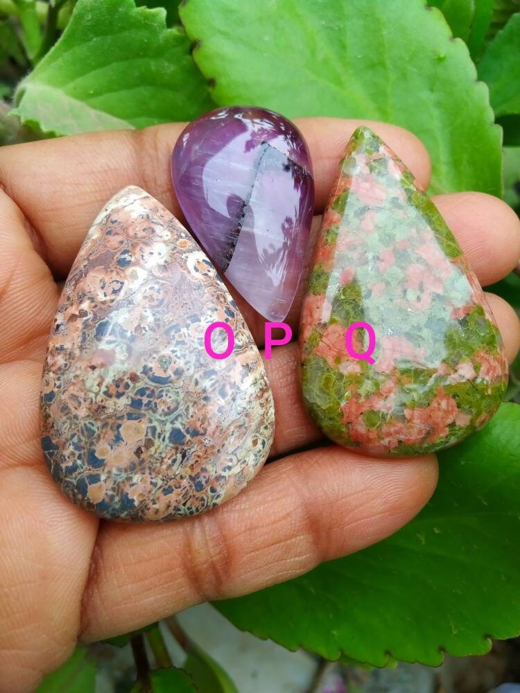 GENUINE CABOCHON Amethyst Blood Stone Crystal Rose Quartz - Etsy