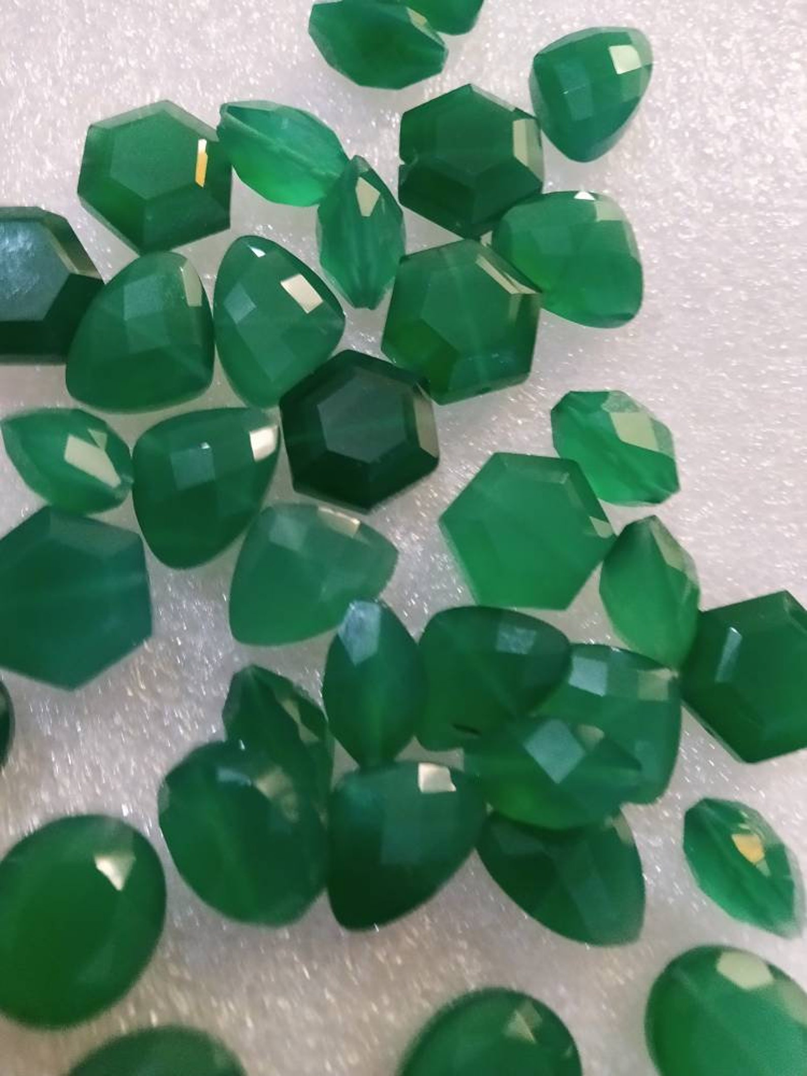 Atractivo ónix verde natural 0val / redondo / billones / - Etsy España