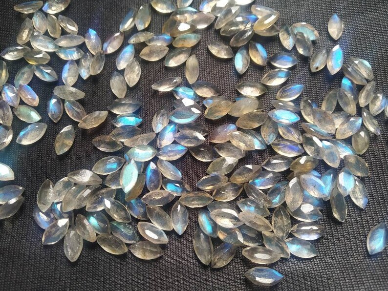Natural Labradorite/laborite Marquis Cut Facated Size:4x8mm - Etsy Sweden