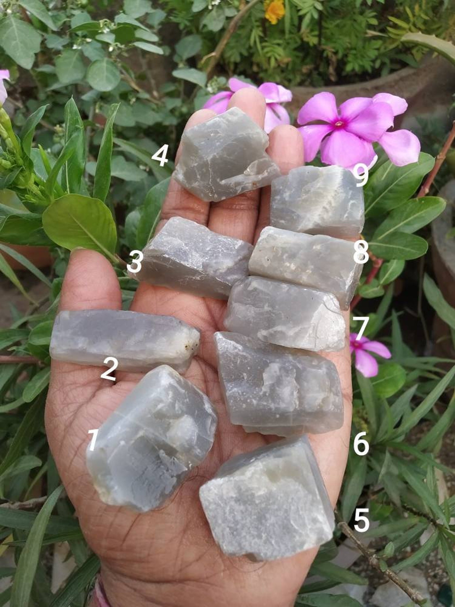GENUINE GRAY MOONSTONE raw chunks gray flashy moonstone rough - Etsy