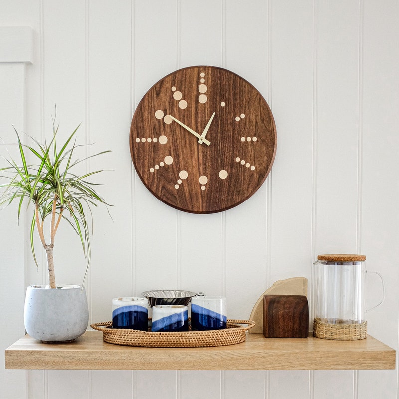 Modern Wood Clock - Etsy