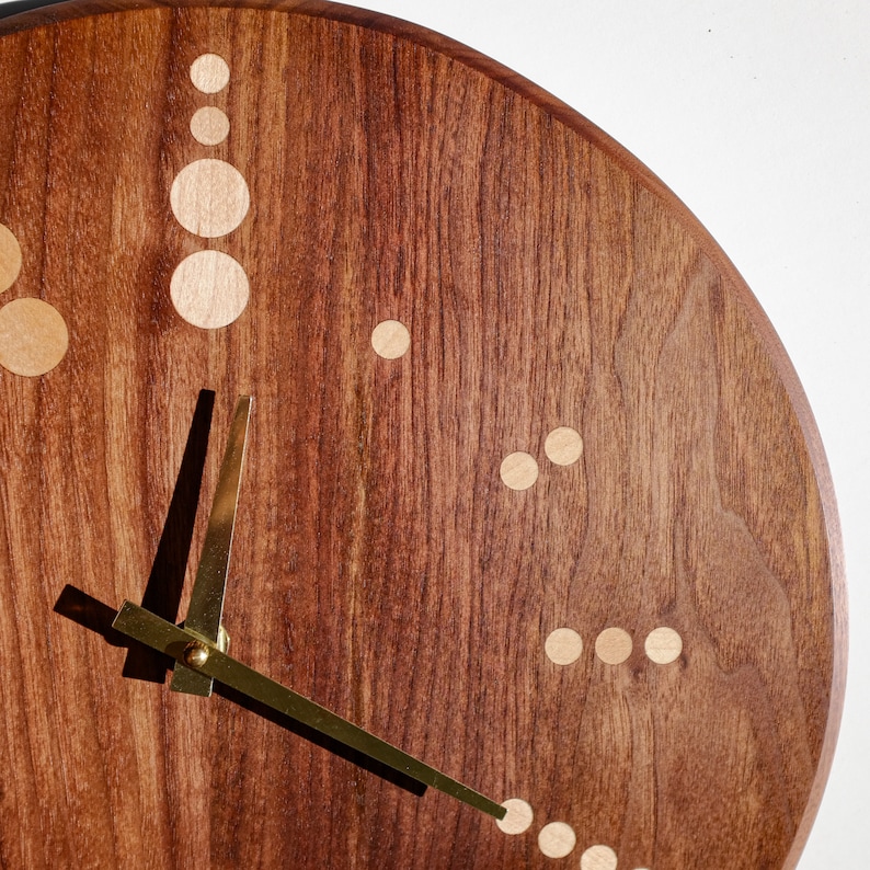 Base 5 Wood Clock Modern Minimalist Design - Etsy
