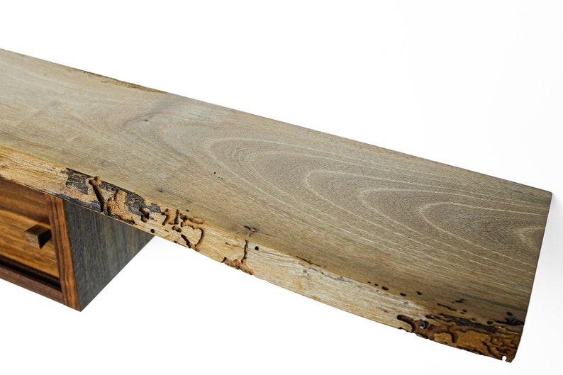 Hanging Box Shelf Live Edge Shelf - Etsy