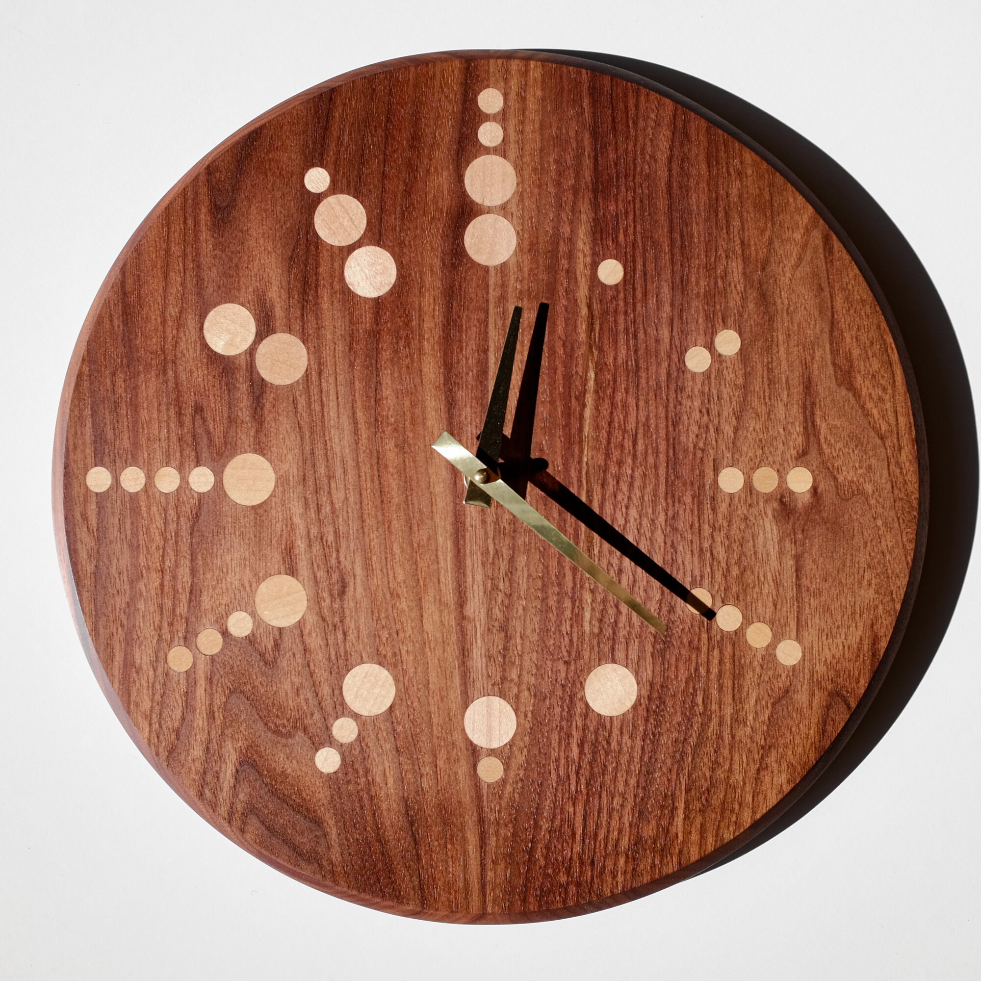 Base 5 Wood Clock Modern Minimalist Design | Etsy