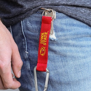 Iowa State University Cyclones Cardinal Red and Yellow Lanyard Keychain ...