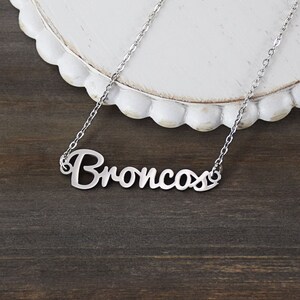 Boise State University Broncos Script Necklace Officially Licensed NCAA ...