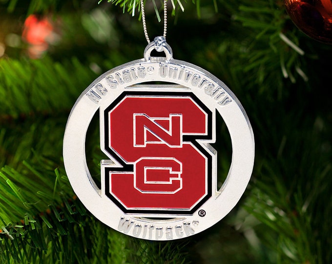 NC State University Wolfpack Christmas Ornament Round Metal | Etsy