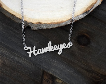 Iowa Hawkeyes Necklace - Etsy