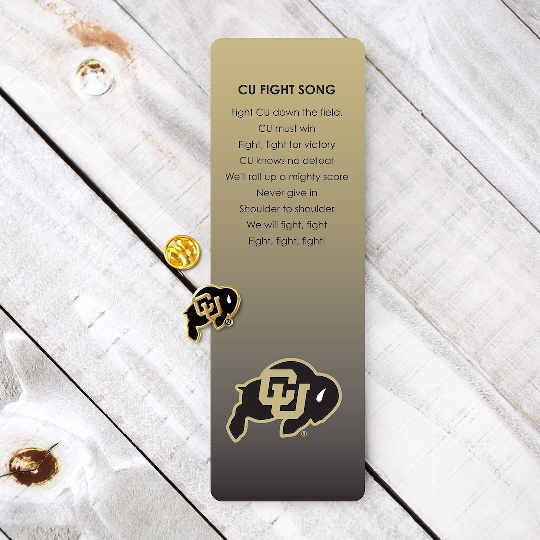 University of Colorado Buffs CU Buffs Pin and Bookmark With Fight Song ...