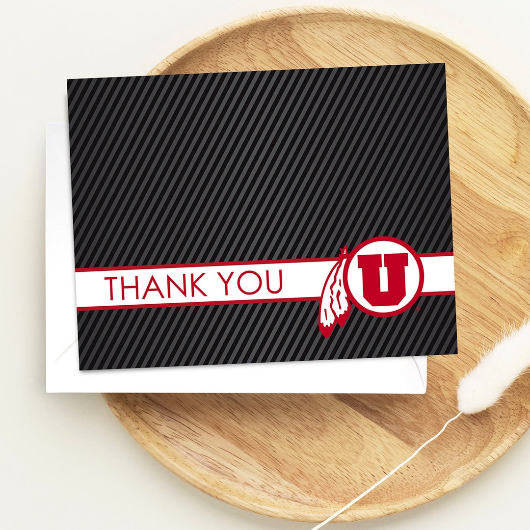 University of Utah Thank You Card 10 Pack White Envelopes - Officially ...
