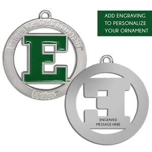 Eastern Michigan University Logo Metal Christmas Ornament Officially ...
