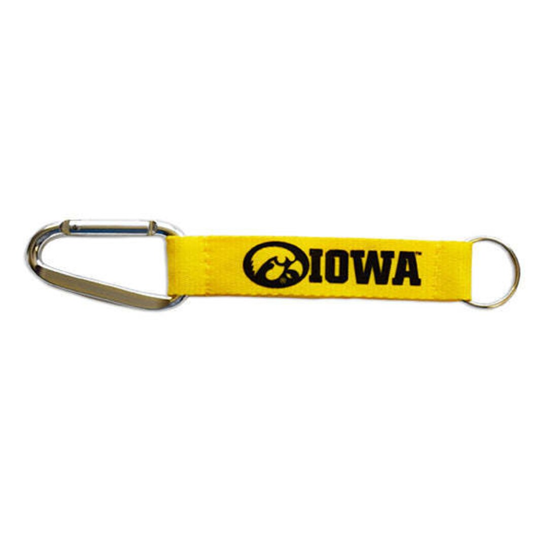 The University of Iowa Hawkeyes Yellow Logo Lanyard Keychain Key Fob ...