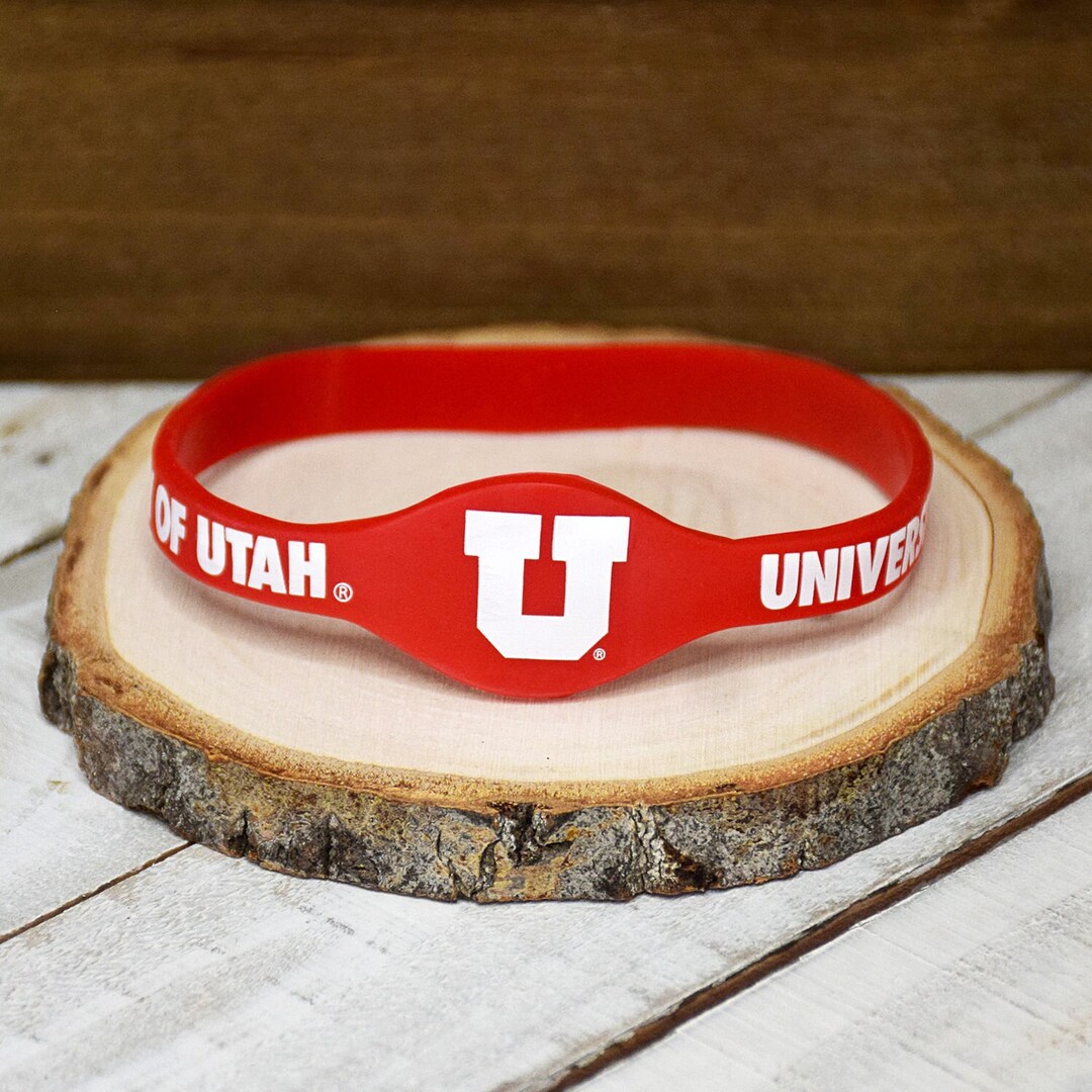 University of Utah U of U Utes Logo Silicone Bracelet Wristband ...