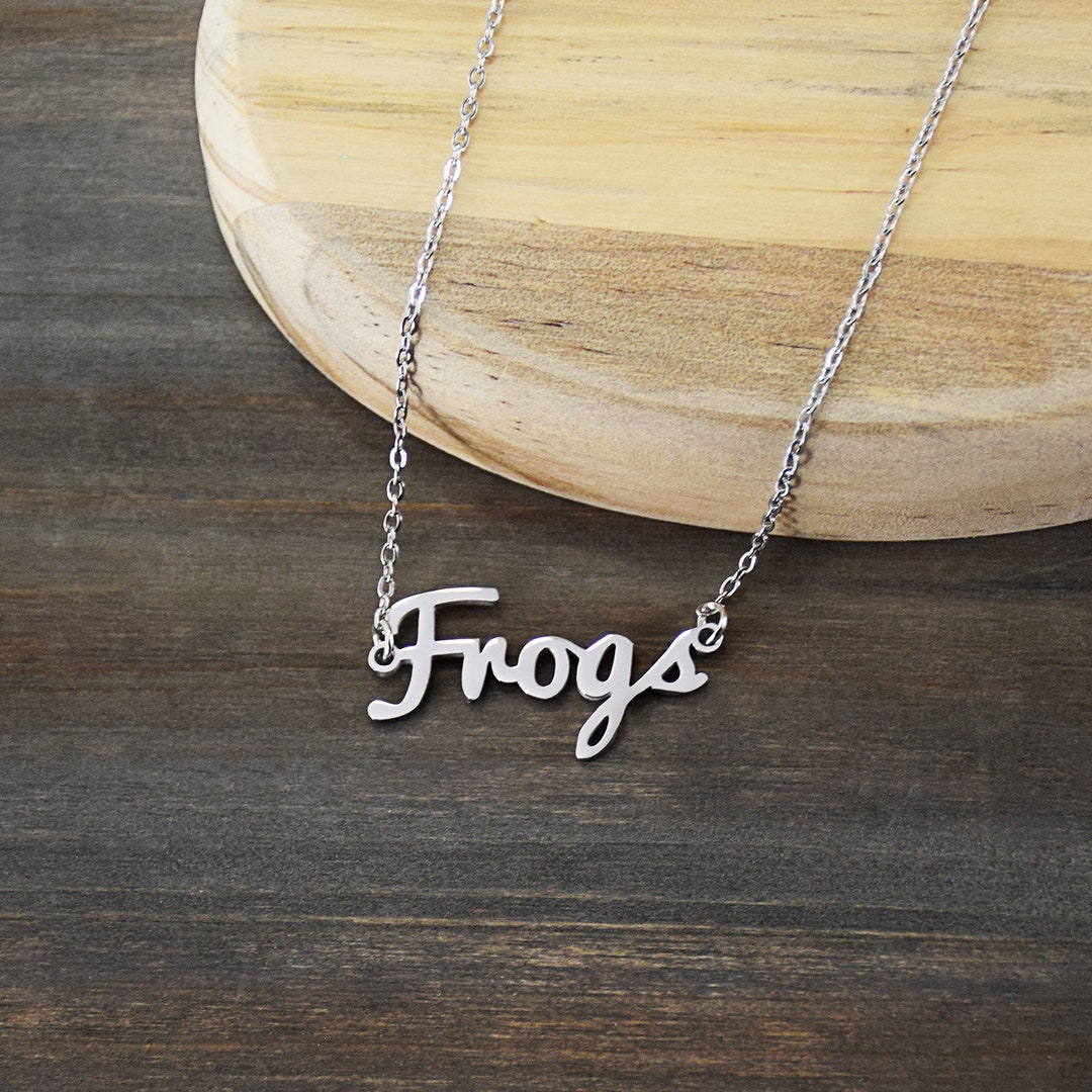 Texas Christian University TCU Horned Frogs Script or Cursive Necklace ...