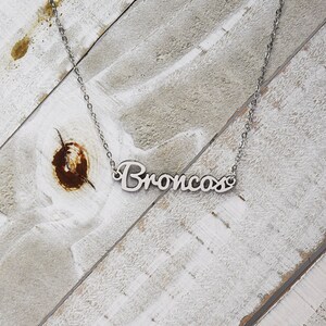 Boise State University Broncos Script Necklace Officially Licensed NCAA ...