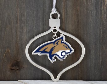 Montana State University Bobcats Christmas Ornament Round Metal ...