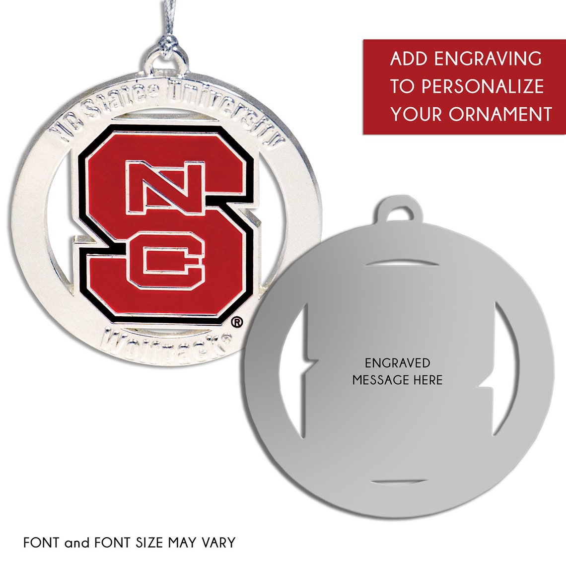 NC State University Wolfpack Christmas Ornament Round Metal - Etsy