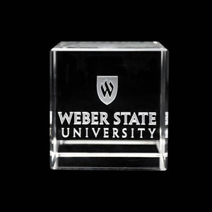 Weber State University WSU Wildcats School Logo Laser Engraved Crystal ...