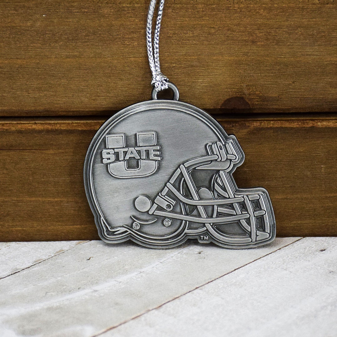 Utah State University USU Aggies Silver Football Helmet Ornament ...