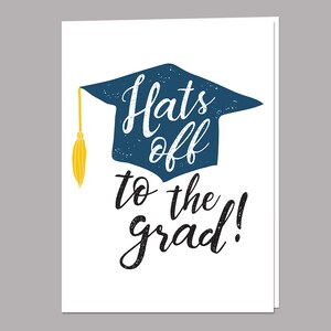 Hats off to the Grad - Graduation Greeting Card - Etsy