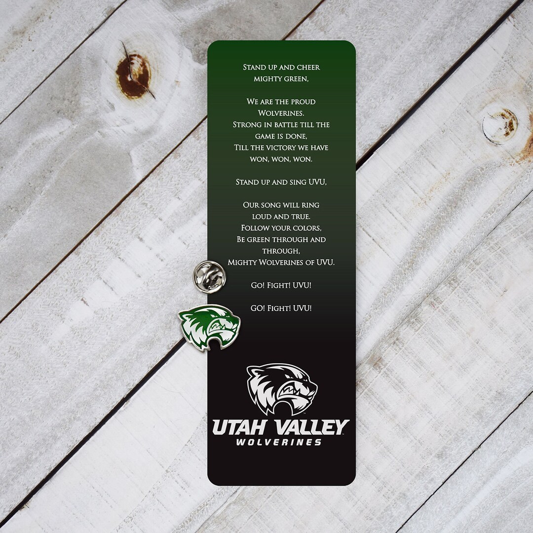 Utah Valley University UVU Wolverines Bookmark With Fight Song and ...