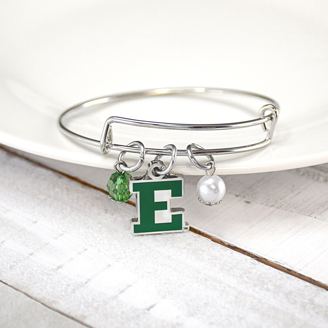 Eastern Michigan University Logo Charm Bangle Bracelet - Officially ...