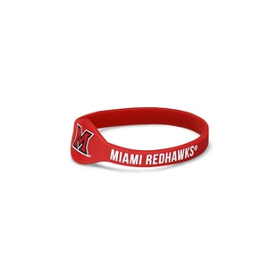 Miami Ohio Red Hawks Silicone Bracelet Wristband Officially Licensed ...