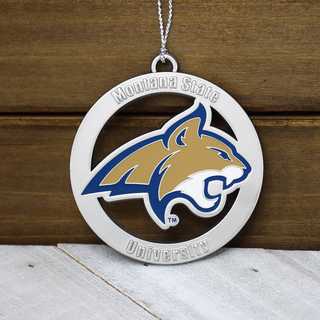 Montana State University Bobcats Christmas Ornament Round Metal ...