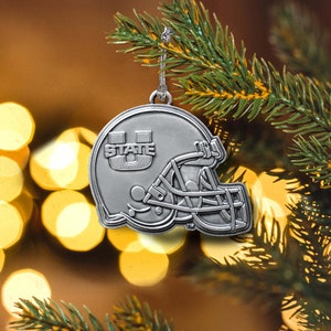 Utah State University USU Aggies Silver Football Helmet Ornament ...