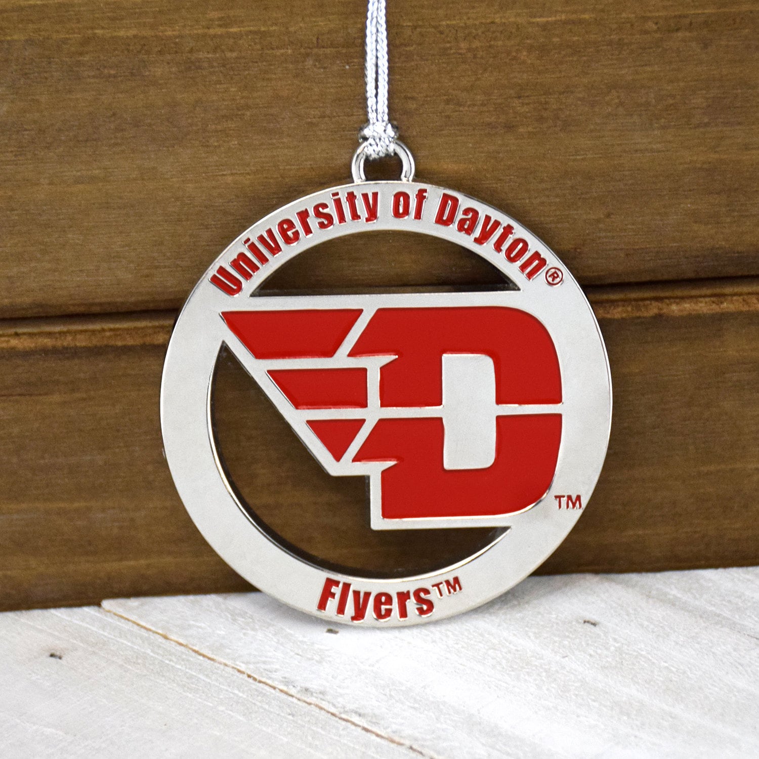 Unis Flyers Logo University Of Dayton Flyers Christmas Round Metal
