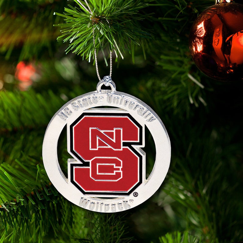 NC State University Wolfpack Christmas Ornament Round Metal - Etsy
