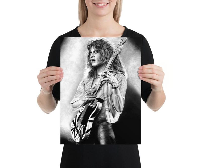 Eddie Van Halen - Pencil Art Print Poster! - Etsy