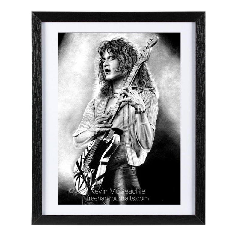 Eddie Van Halen - Pencil Art Print Poster! - Etsy