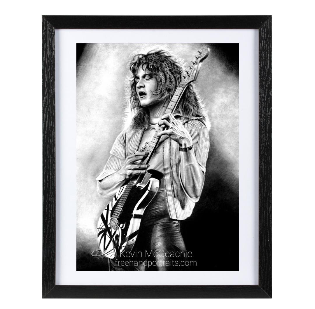 Eddie Van Halen - Pencil Art Print Poster! - Etsy