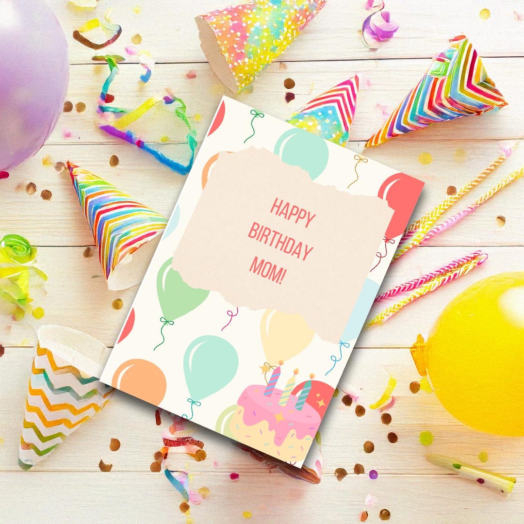 Sweet and Simple Birthday Card Template 5X7 - Etsy