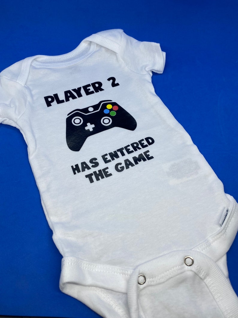 Enter Player 2 | Video Game Pregnancy Announcement Onesie; Gamer Dad - Etsy