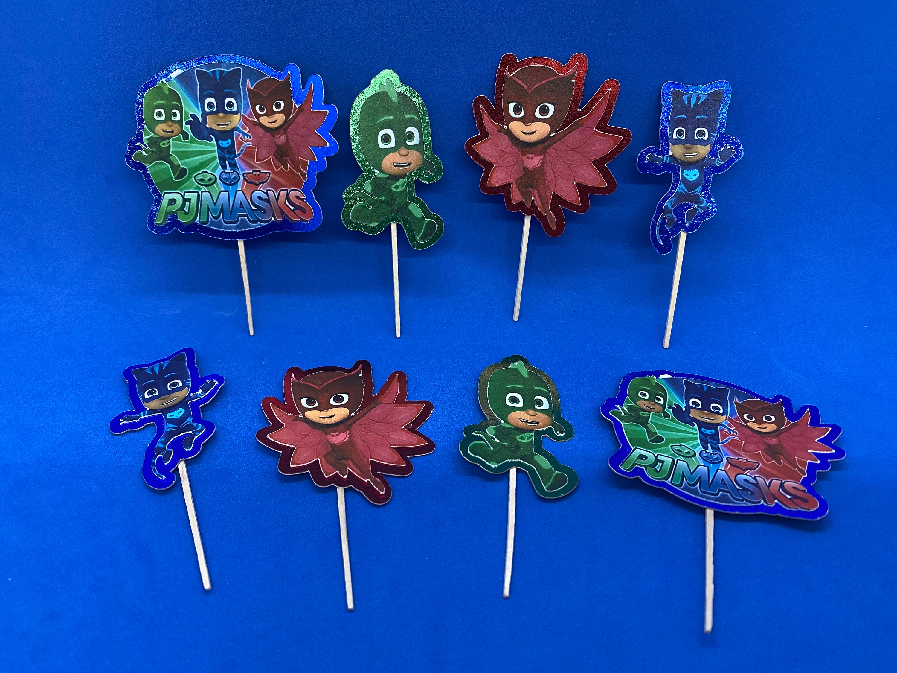 Pjmasks Themed Cupcake Toppers - Etsy