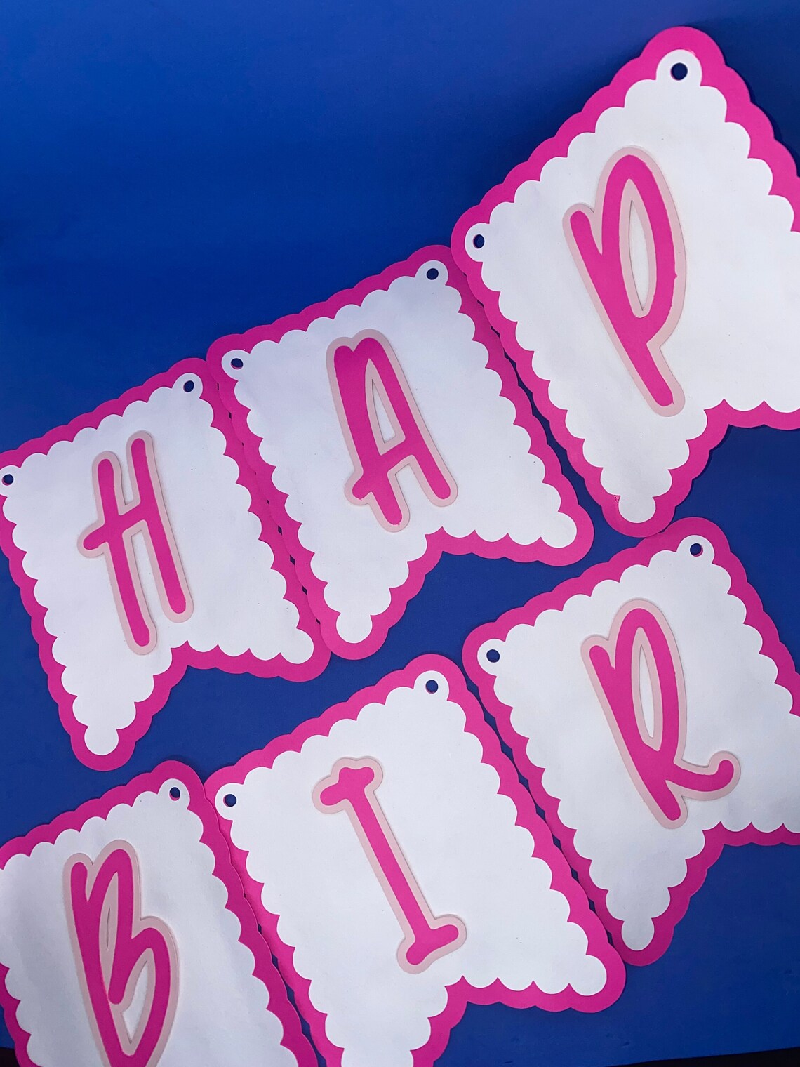 Hot Pink Happy Birthday Banner - Etsy
