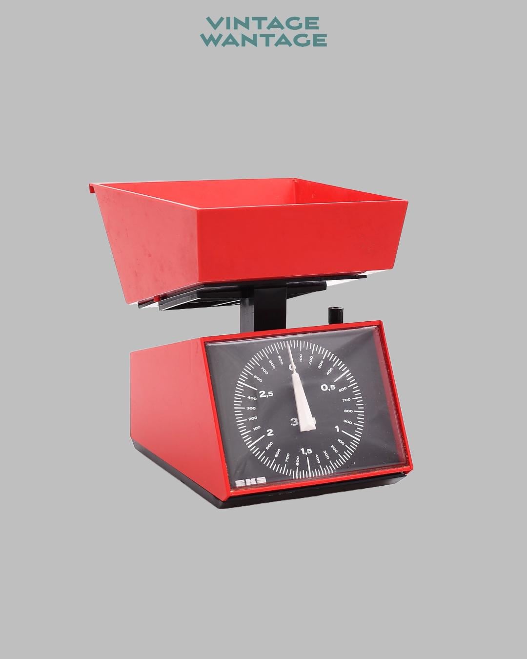Space Age Red 'EKS' Kitchen Scale - 70s Red Plastic Kitchen Scale ...