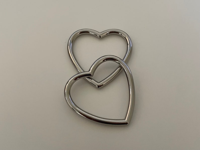 38mm Heart O-ring, Heart Ring Connector, Heart Shape Buckle - SILVER - Etsy