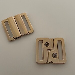 2 Piece Gold Swimwear Clasp | Bikini Buckle | Hook Clasp | Lingerie ...