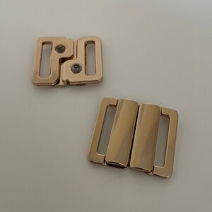2 Piece Gold Swimwear Clasp | Bikini Buckle | Hook Clasp | Lingerie ...