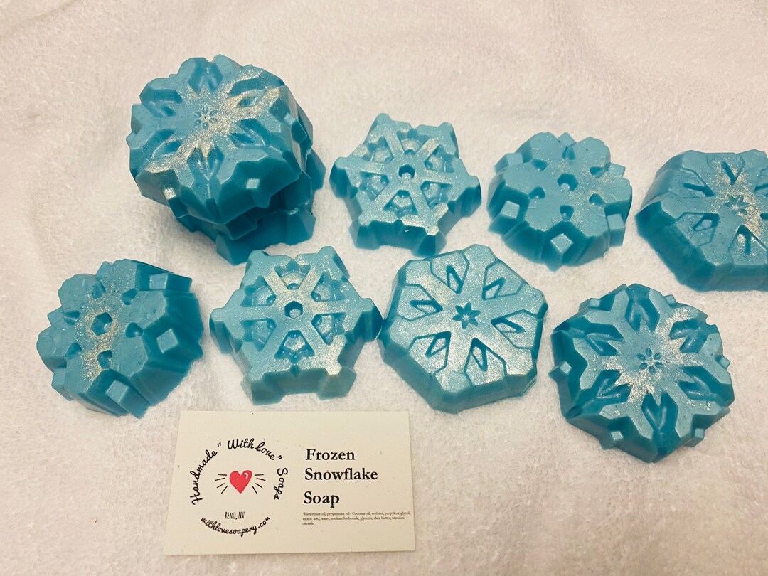 Frozen Snowflake Soap. Snowflake Soaps. - Etsy
