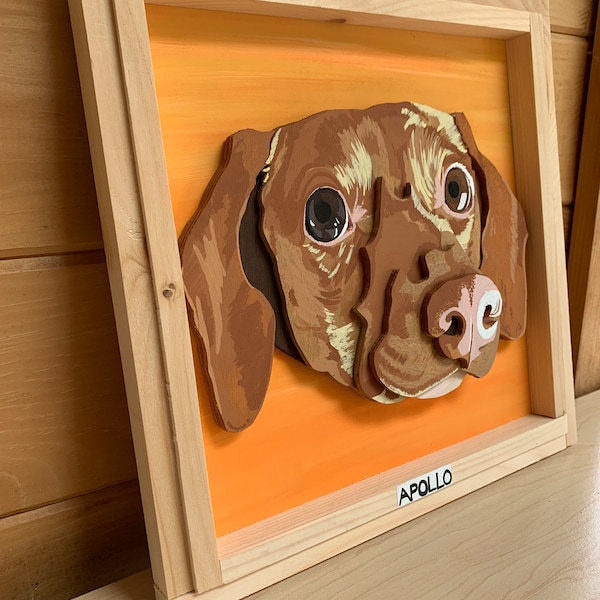 Wooden Dog Art - Etsy
