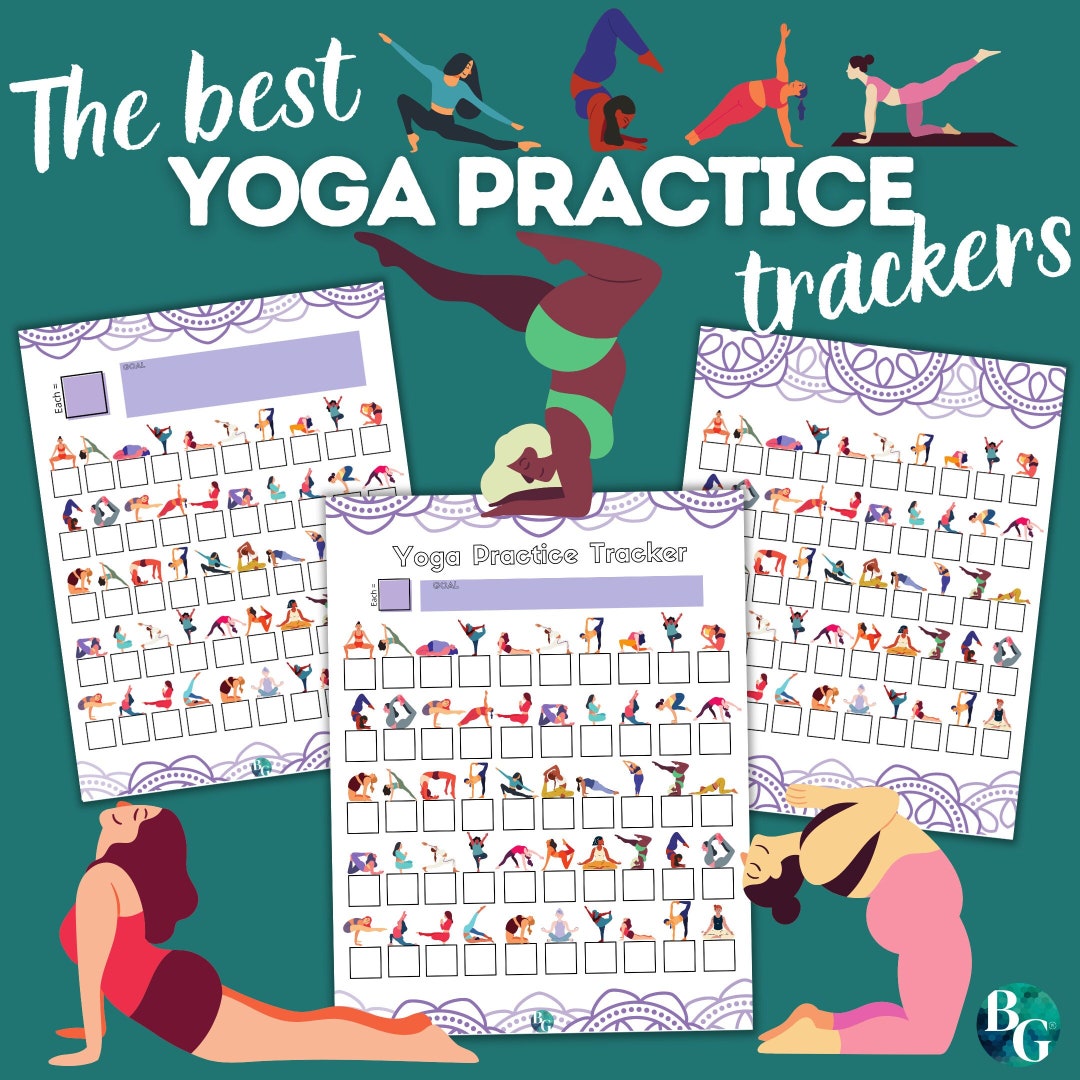 Yoga Practice Tracker Log Printable Coloring Chart - Etsy