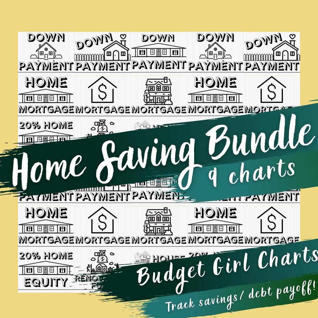 Ultimate Home Saving Bundle - Debt Payoff & Savings Tracking Charts - Etsy